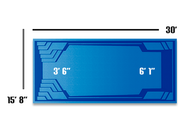 S3 Series Fiberglass Swimming Pool Package